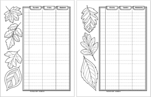 Free Printable Fall Leaves Bujo Planner Printables - The Artisan Life