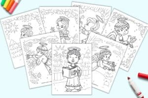 Free Printable Christmas Angel Coloring Pages for Kids - The Artisan Life