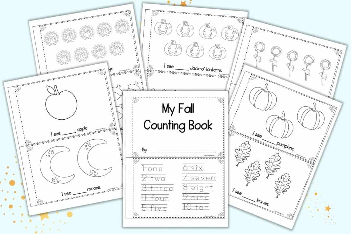 Free Printable Fall Counting Book For Preschool & Kindergarten - The ...