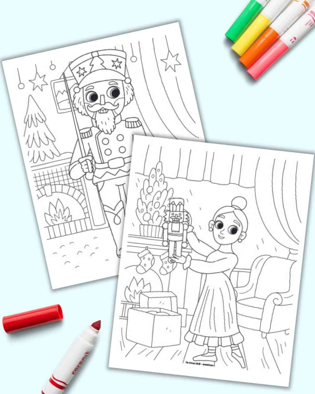 Free Printable Nutcracker Ballet Christmas Coloring Pages - The Artisan ...