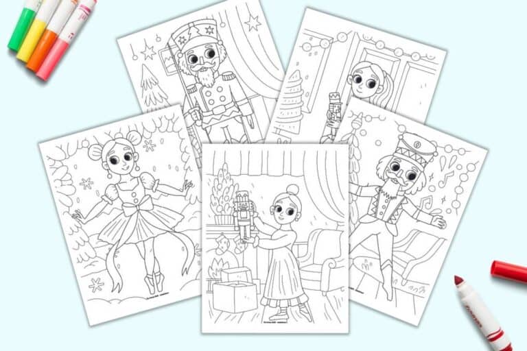 Free Printable Nutcracker Ballet Christmas Coloring Pages - The Artisan ...