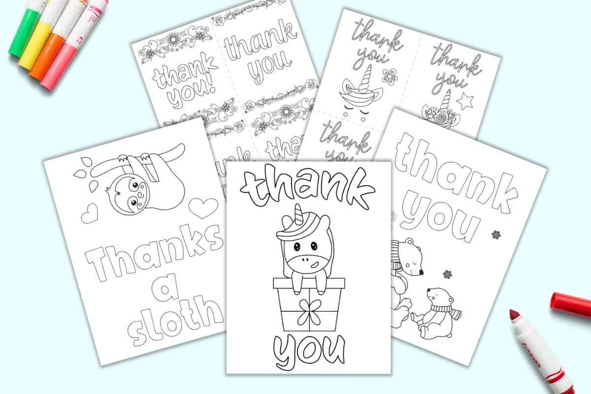 7+ Free Printable Thank You Coloring Pages - The Artisan Life