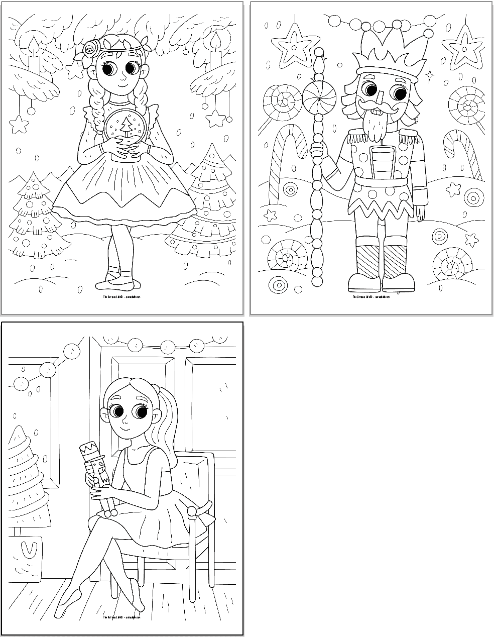 Free Printable Nutcracker Ballet Christmas Coloring Pages - The Artisan ...