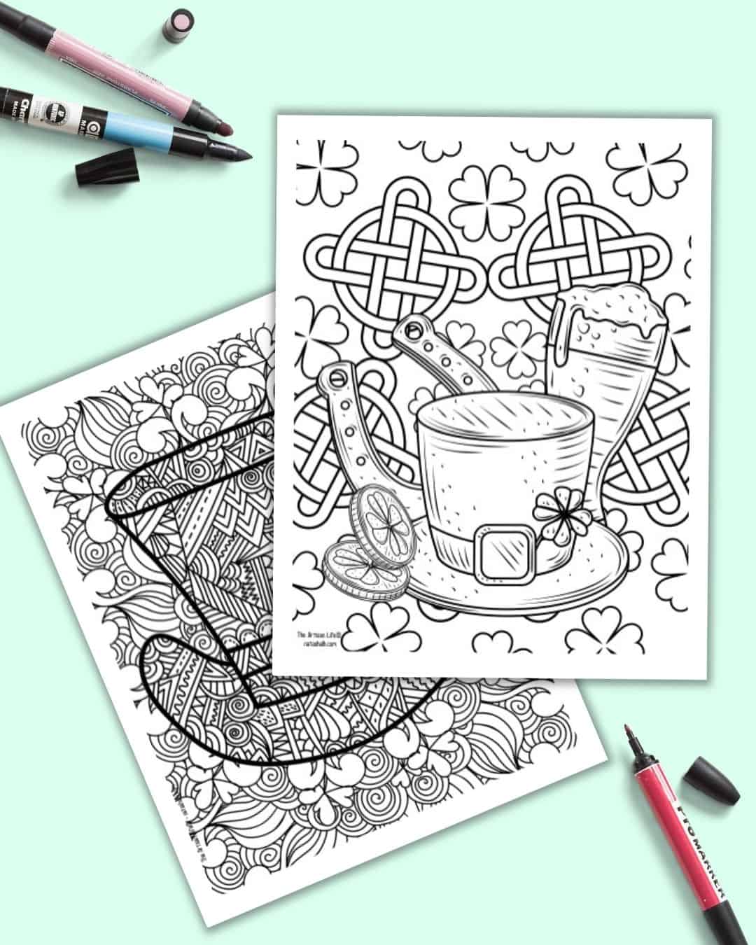 7+ Free Printable St. Patrick's Day Coloring Pages for Adults - The ...