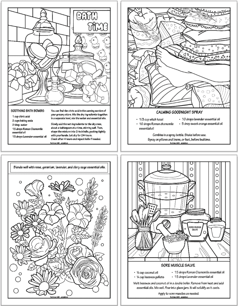 11+ Free Printable Chamomile Essential Oil Coloring Pages - The Artisan ...