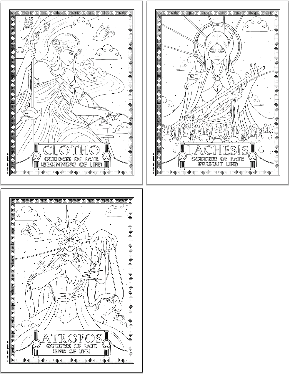 15+ Free Printable Greek Goddess Coloring Pages - The Artisan Life