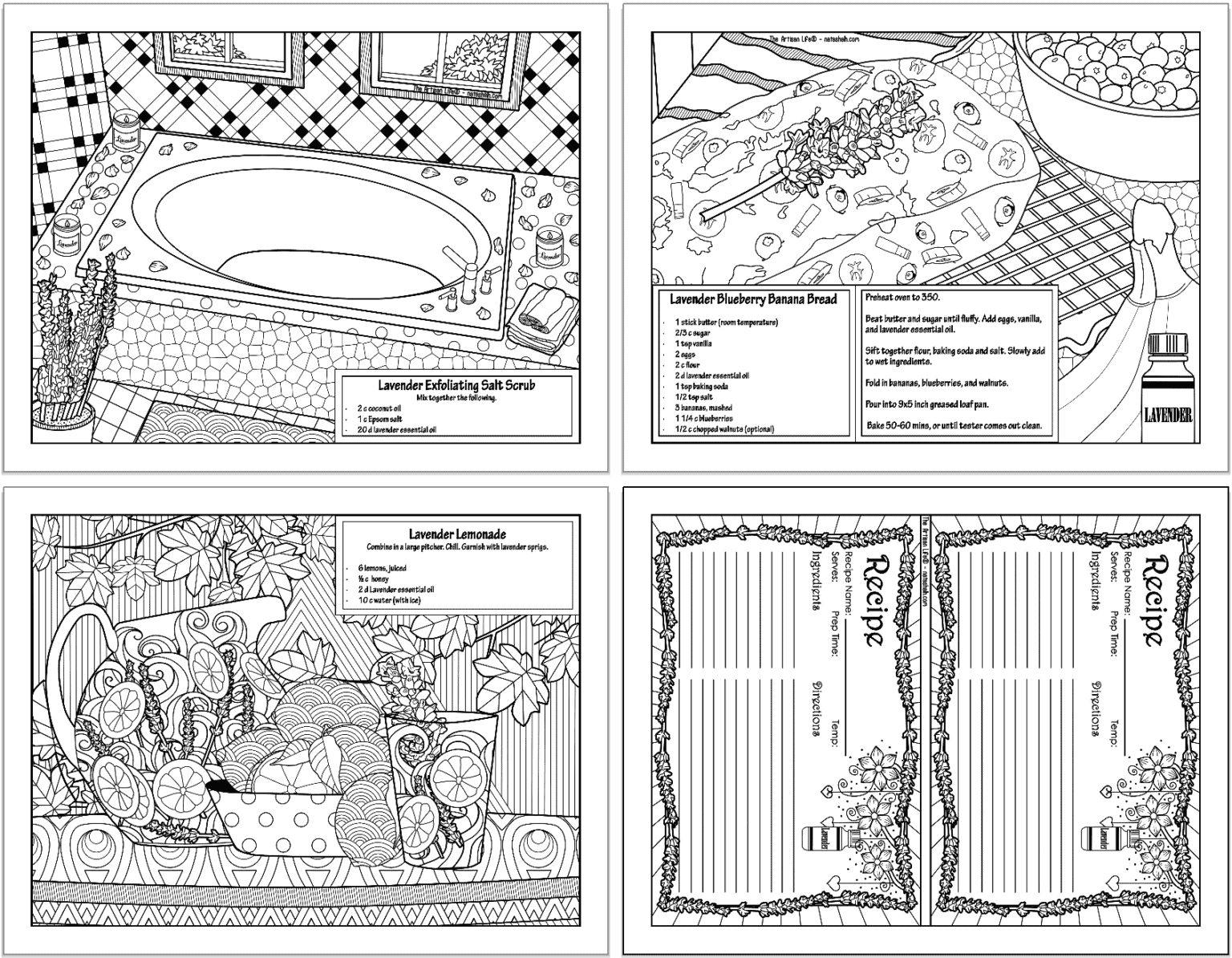 15+ Free Printable Lavender Essential Oil Coloring Pages - The Artisan Life