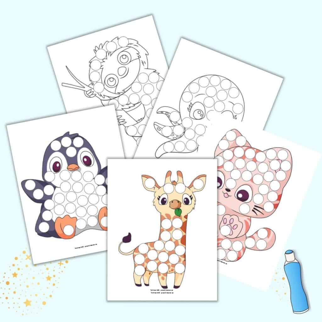 Free Printable Farm Animal Dot Marker Coloring Pages for Toddlers ...