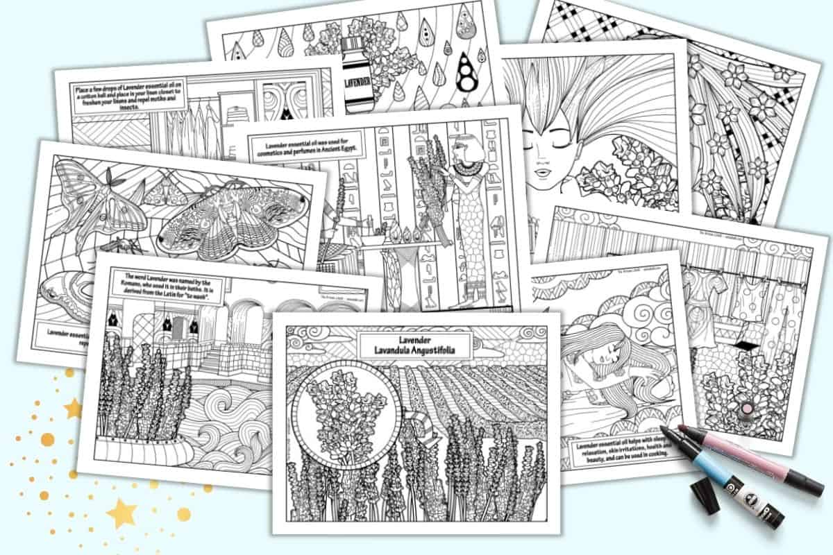 15+ Free Printable Lavender Essential Oil Coloring Pages - The Artisan Life