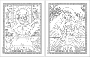 15+ Free Printable Greek Goddess Coloring Pages - The Artisan Life