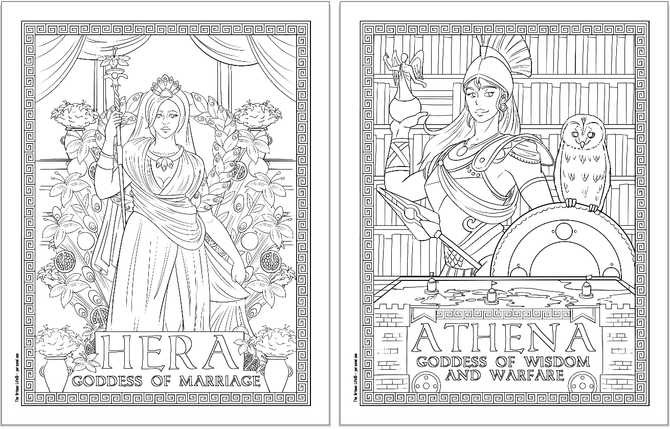 15+ Free Printable Greek Goddess Coloring Pages - The Artisan Life