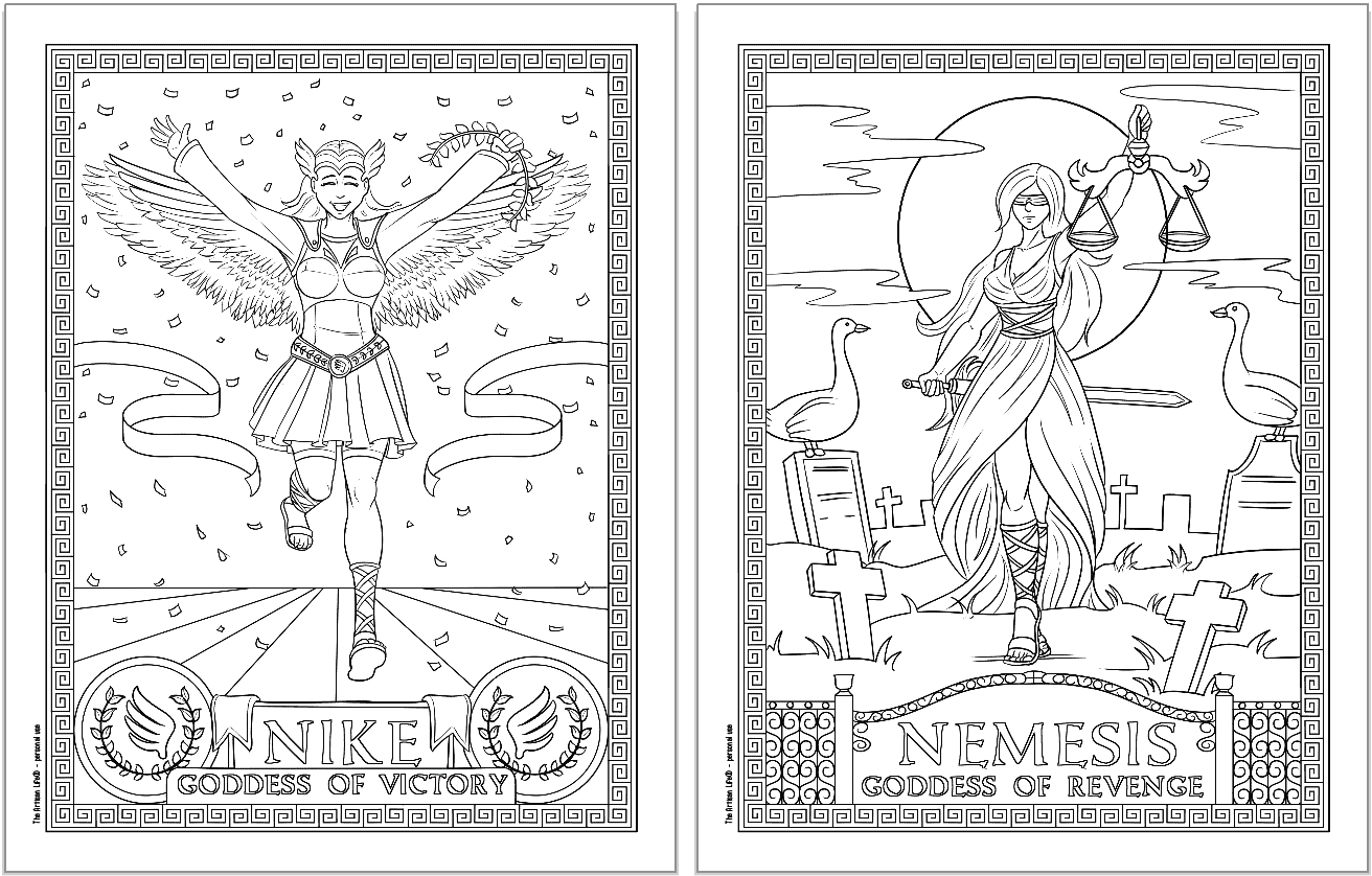 15+ Free Printable Greek Goddess Coloring Pages - The Artisan Life