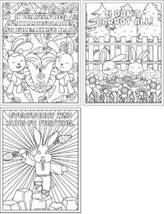 7+ Free Printable Cute Bunny Pun Coloring Pages - The Artisan Life