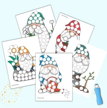 Free Printable Cute Mermaid Dot it Marker Pages - The Artisan Life
