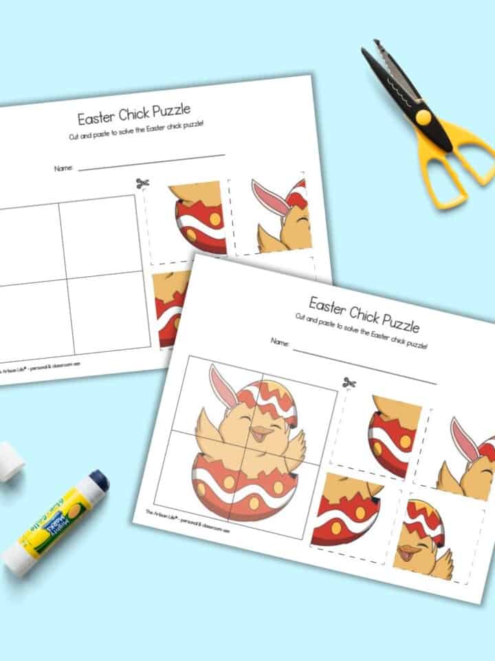 Free Printable Color by Number Easter Worksheets - The Artisan Life