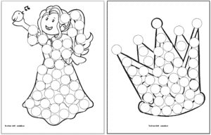 7+ Free Printable Princess Dot Marker Coloring Pages - The Artisan Life