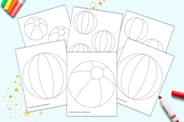 Free Printable Beach Ball Templates - The Artisan Life