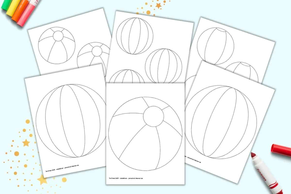 Free Printable Beach Ball Templates - The Artisan Life