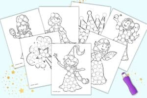 7+ Free Printable Princess Dot Marker Coloring Pages - The Artisan Life