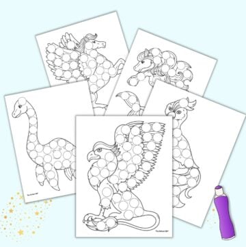 Free Printable Ocean Animals Dot it Marker Pages - The Artisan Life