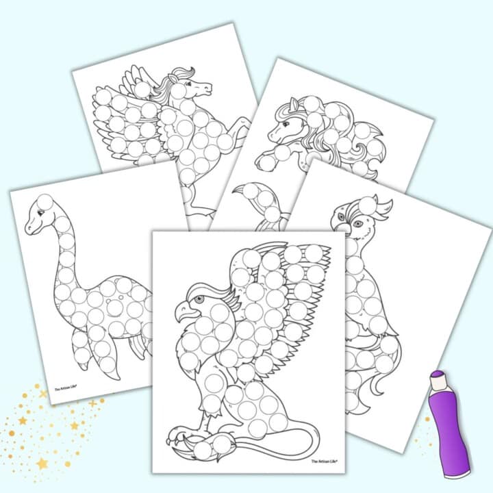 Free Printable Outer Space Dot Marker Coloring Pages - The Artisan Life