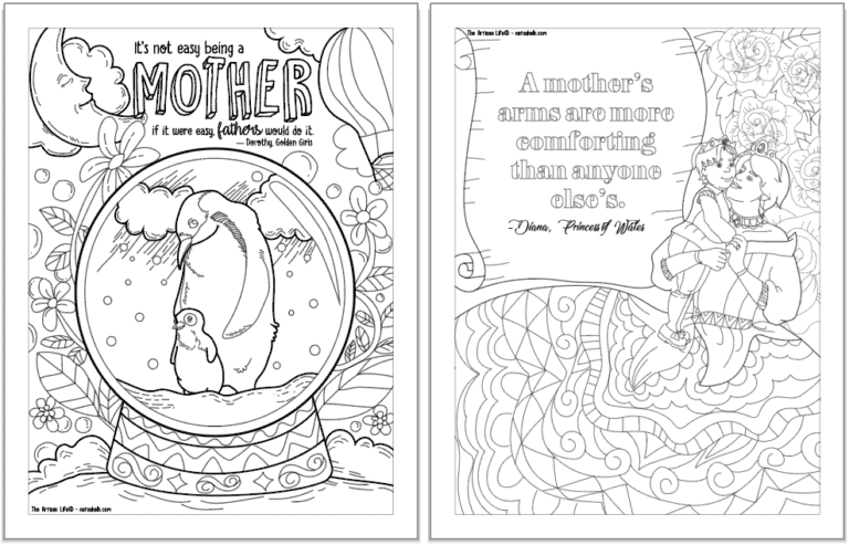 15+ Free Printable Quotes About Mothers Coloring Pages for Mother's Day ...