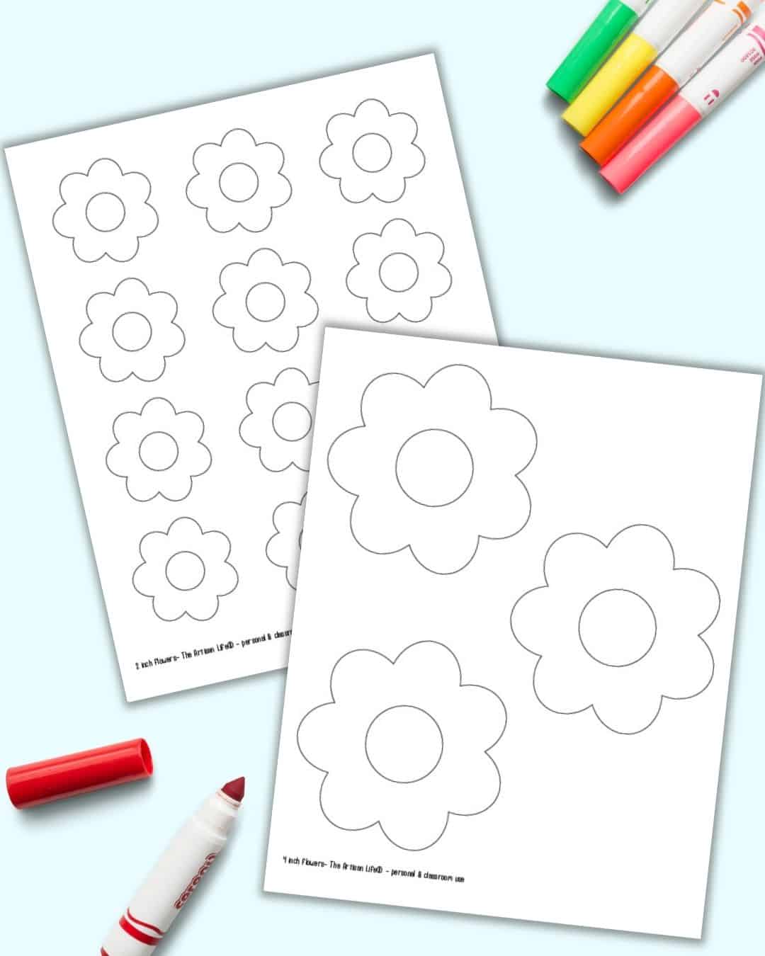 Free Printable Simple Flower Template - The Artisan Life