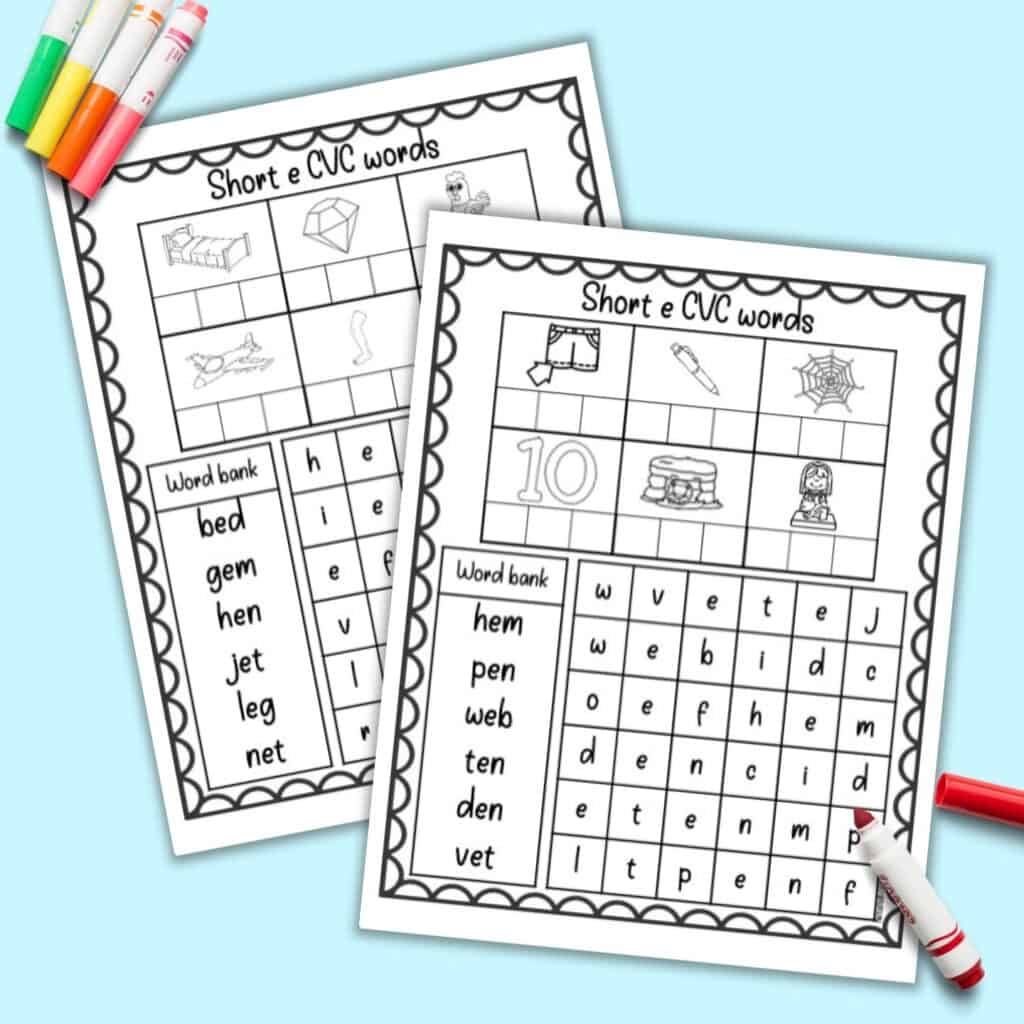 Free Printable Short A CVC Words Worksheets - The Artisan Life