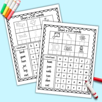 Free Printable Short A CVC Words Worksheets - The Artisan Life