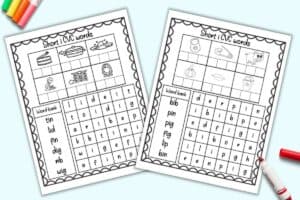 Free Printable Short I CVC Words Worksheets - The Artisan Life