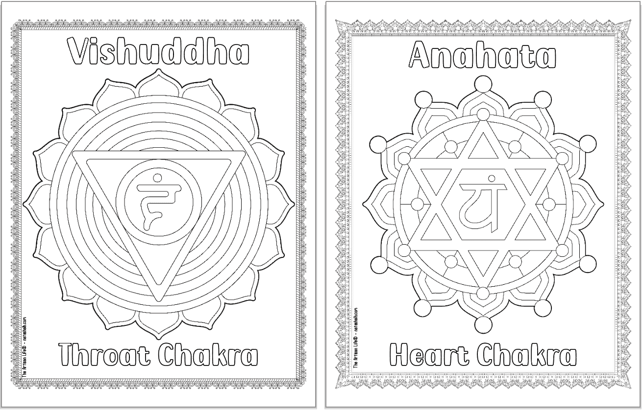 Free Printable Chakra Coloring Pages - The Artisan Life