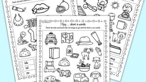 Free Printable CVC Word I Spy Worksheets - The Artisan Life