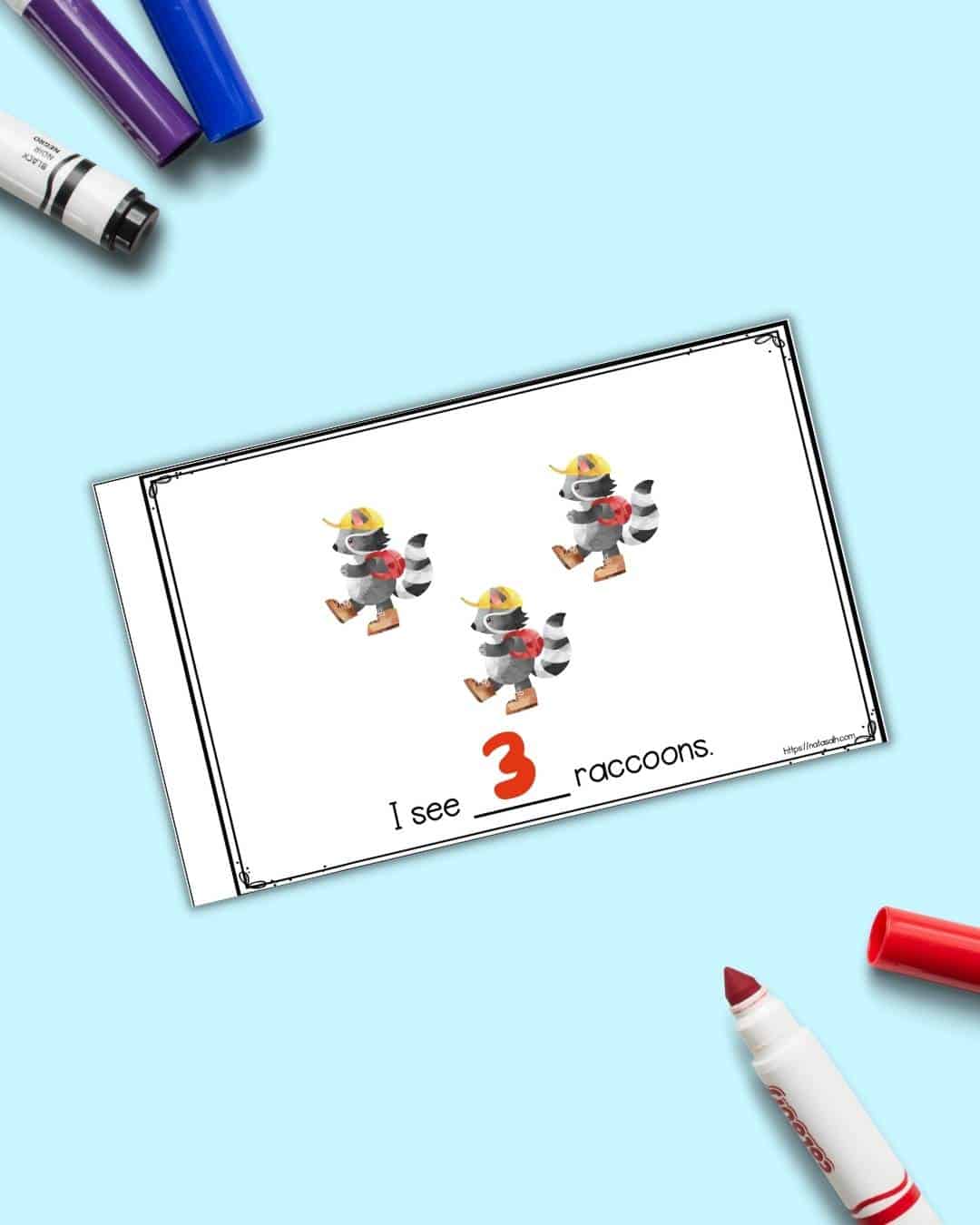 Free Printable Camping Theme Counting Book - The Artisan Life