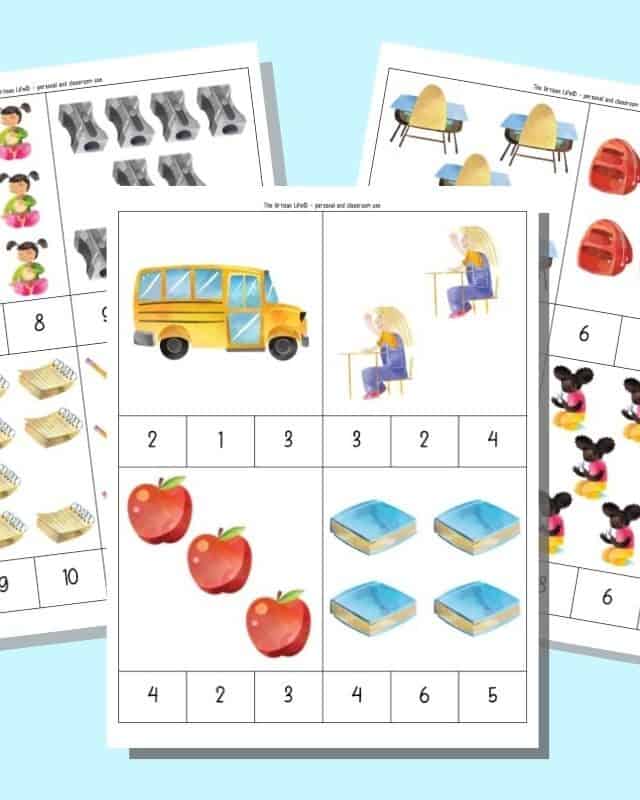 Preschool Math Printables Archives - The Artisan Life