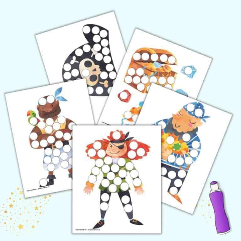 Free Printable Ocean Animals Dot it Marker Pages - The Artisan Life