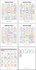 Free Printable Lowercase Alphabet Bingo - The Artisan Life