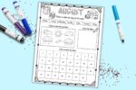Free Printable August Calendar Worksheet for Kids - The Artisan Life