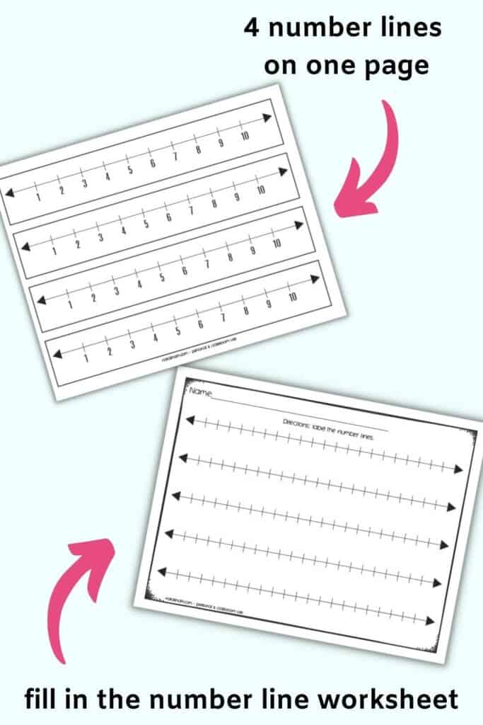 Free Printable 1 10 Number Lines The Artisan Life