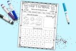 Free Printable September Calendar Worksheet for Kids - The Artisan Life