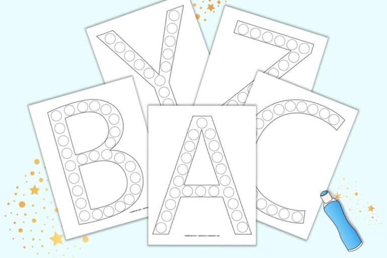 Free Printable Uppercase Alphabet Dot Marker Coloring Pages - The ...
