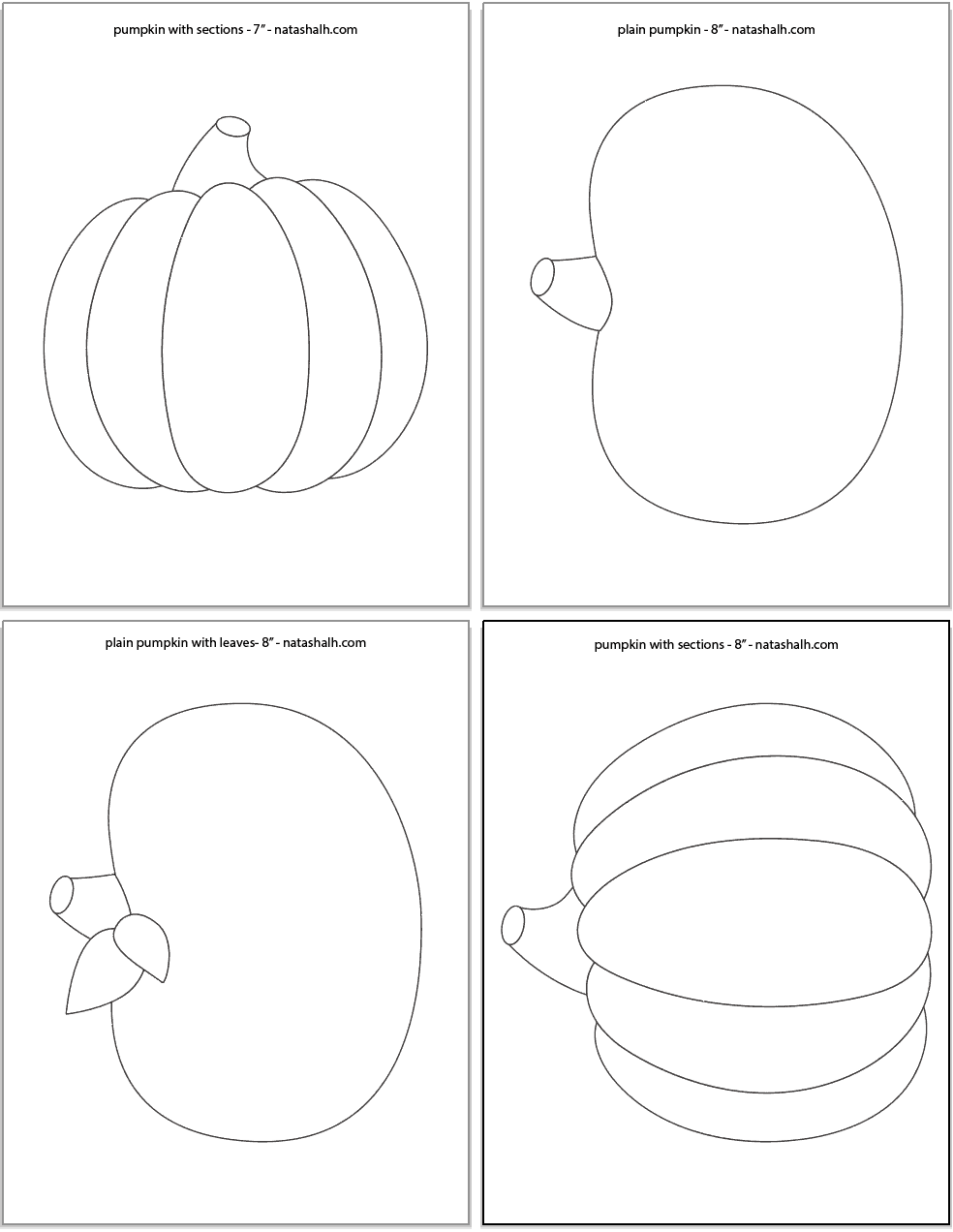 24 Free Pumpkin Outline Printables - The Artisan Life