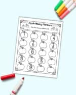 Free Printable Apple Theme Missing Number Worksheets - The Artisan Life