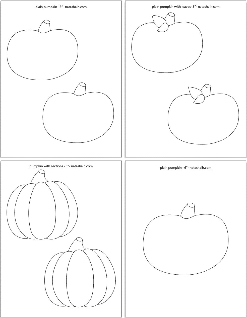 24 Free Pumpkin Outline Printables - The Artisan Life