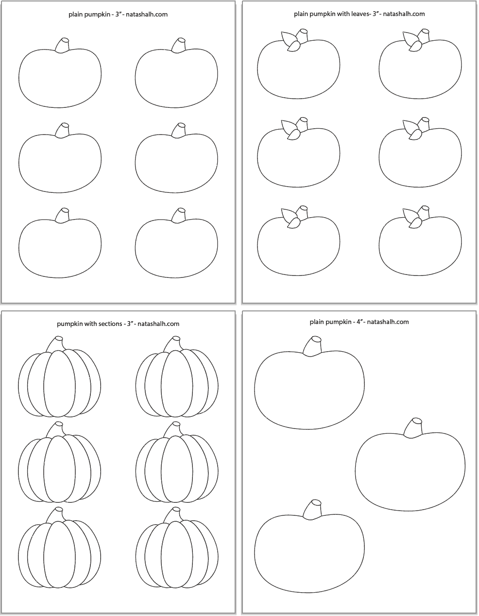 24 Free Pumpkin Outline Printables - The Artisan Life