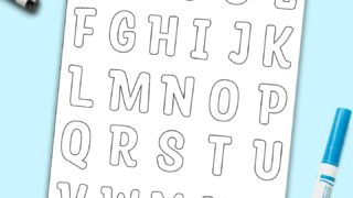 Free Printable Uppercase Bubble Letters - The Artisan Life