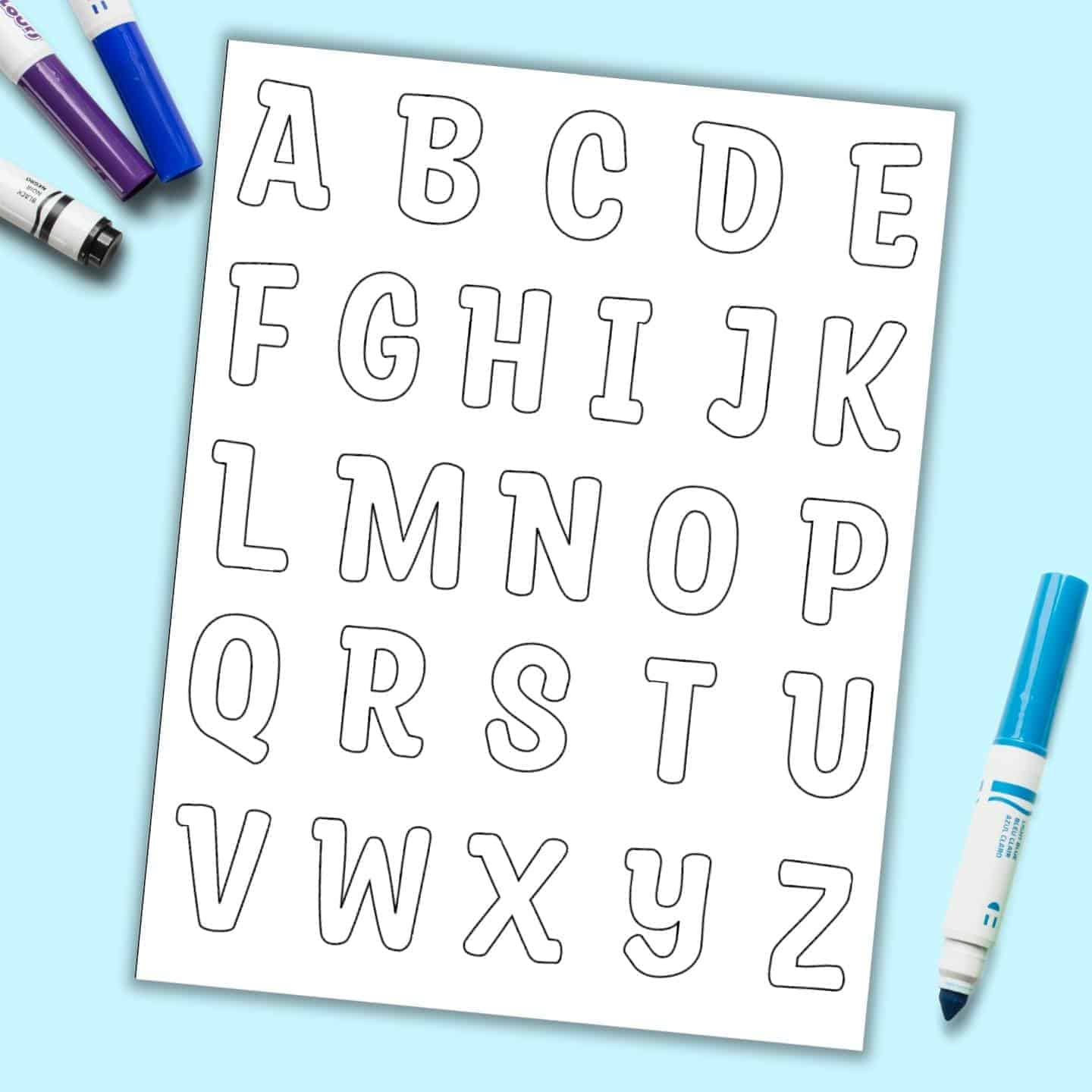 Free Printable Uppercase Bubble Letters Alphabet The Artisan Life