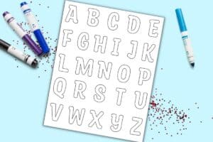 Free Printable Uppercase Bubble Letters Alphabet - The Artisan Life