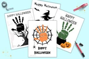 Free Printable Halloween Handprint Craft Templates - The Artisan Life