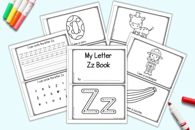 Free Printable Letter Z Book Emergent Reader - The Artisan Life