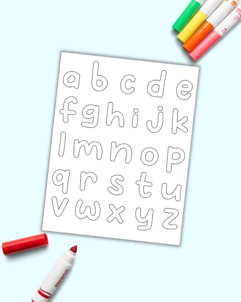 Free Printable Lowercase Bubble Letters Alphabet - The Artisan Life